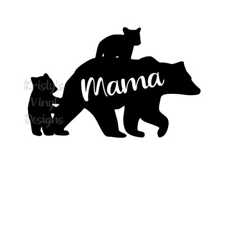 Mama Bear With Cubs Svg Png For Cricut Silhouette Machines Svg Png For