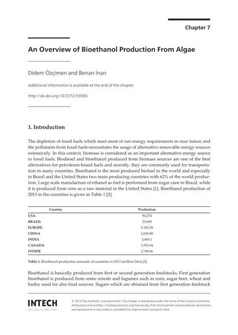 PDF An Overview Of Bioethanol Production From Algae DOKUMEN TIPS