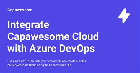 Integrate Capawesome Cloud With Azure Devops Capawesome