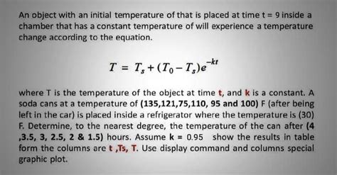 Solved An Object With An Initial Temperature Of That Is