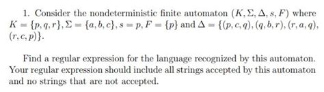 Solved 1 Consider The Nondeterministic Finite Automaton K