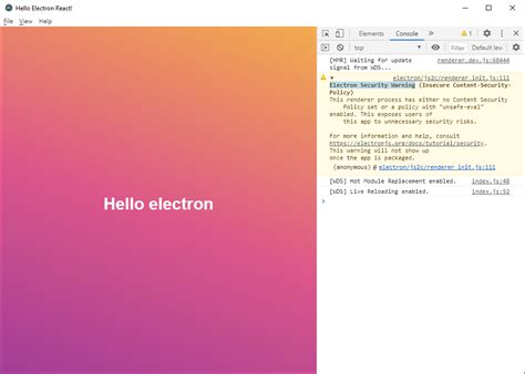 The Electron Security Warning Is Normal Or Is It A Bug Issue Electron React