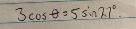 [prelim Hsc Adv Maths Trig Equations] How To Find A Value For Theta