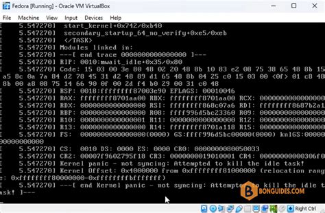 Fix Kernel Panic Not Syncing Attempted To Kill The Idle Task In Virtualbox Fedora Linux