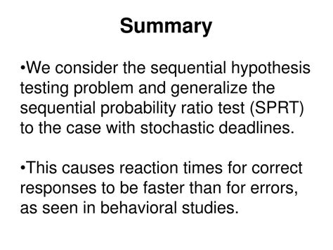 Ppt Sequential Hypothesis Testing Under Stochastic Deadlines Powerpoint Presentation Id458096