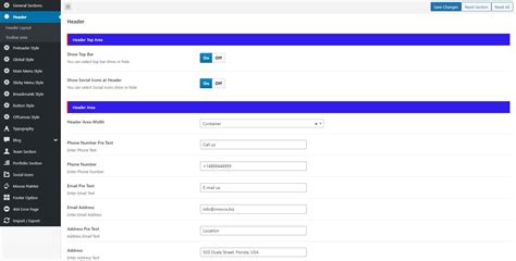 Header Sections RSTheme