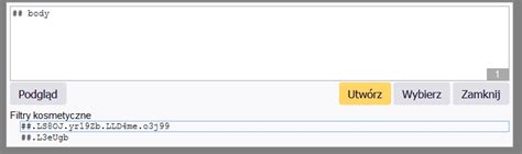cosmetic filter ` selector` is valid in element picker only · issue
