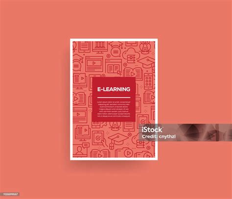 벡터 선형 유행 스타일전자학습벡터에 관련 된 선형 아이콘으로 원활한 패턴 E학습에 대 한 디자인 서식 파일의 요소 집합 개념에 대한 스톡 벡터 아트 및 기타 이미지 Istock