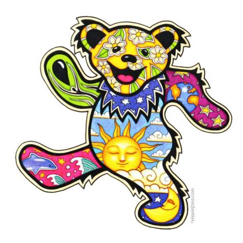 Grateful Dead Bear Vector At Collection Of Grateful