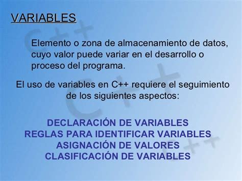 variables y constantes en c