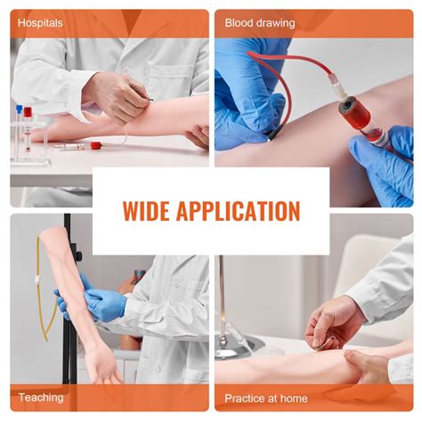 Vevor Phlebotomy Practice Kit Iv Venipuncture Intravenous Training Kit High Simulation Iv