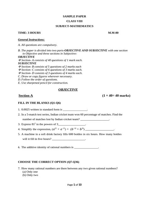 C73fd Class 8 Math Sample Paper T1 Pdf Euclidean Geometry Elementary Geometry