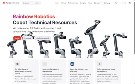 Set Up Online Manual Rainbow Robotics