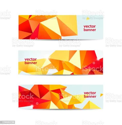 크리스탈 현대 얼굴 기하학적 다채로운 배너의 벡터 세트 배경 주제에 대한 스톡 벡터 아트 및 기타 이미지 배경 주제 3차원 형태 개념 Istock