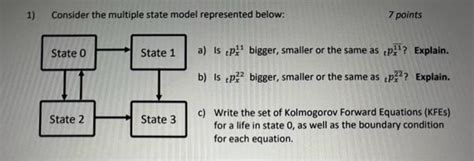 Solved 1 Consider The Multiple State Model Represented