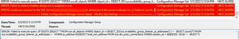my sccm mp has issue with sql r sccm
