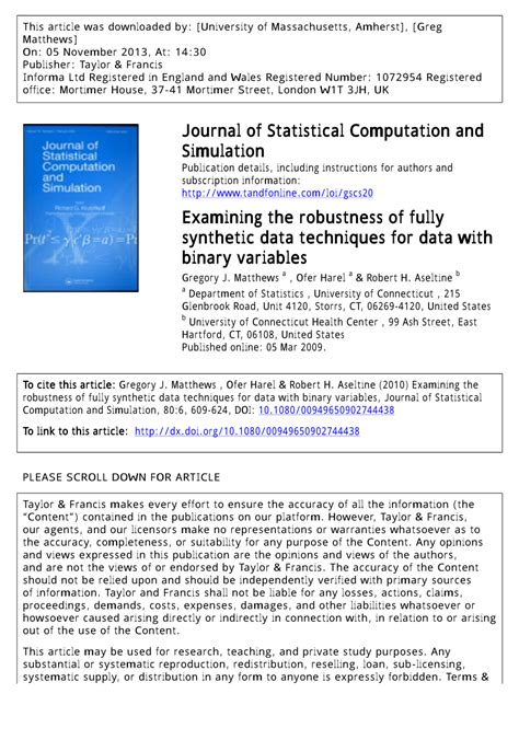 Pdf Examining The Robustness Of Fully Synthetic Data Techniques For