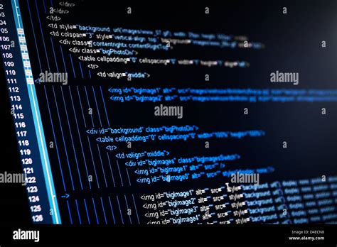 Programm Code Auf Einem Monitor Stockfotografie Alamy