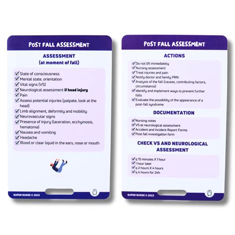 En Reference Card Post Fall Assessment Super Nurse