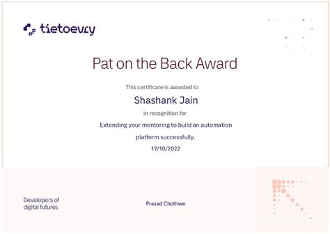 Shashank Jain On Linkedin Tietoevry Recognition Appreciation