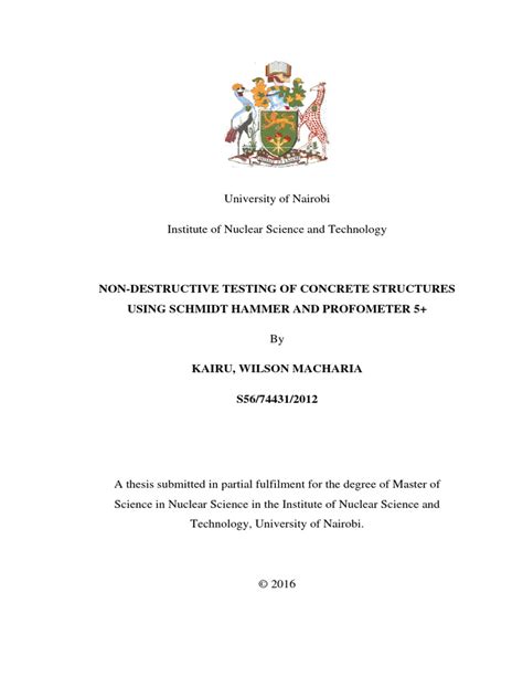 macharia non destructive testing of concrete structures using schmidt