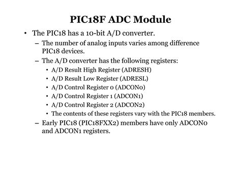 ADC Interfacing With Pic Microcontrollert PPT