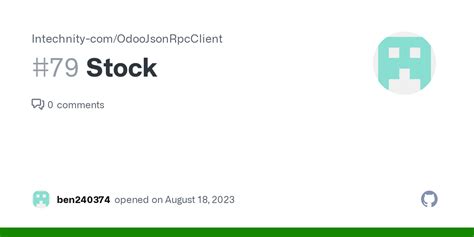 Stock Issue Intechnity OdooJsonRpcClient GitHub