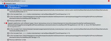 semantic issue on ios build rn0 49 5 · issue 16647 · facebook react