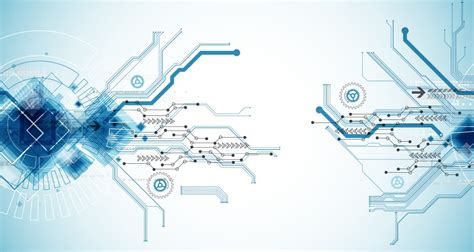 Cpu Concept Circuit Board Technology Background Vector Image