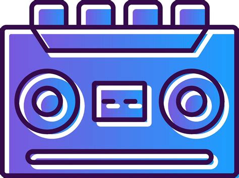 Cassette Recorder Gradient Filled Icon 42755321 Vector Art At Vecteezy