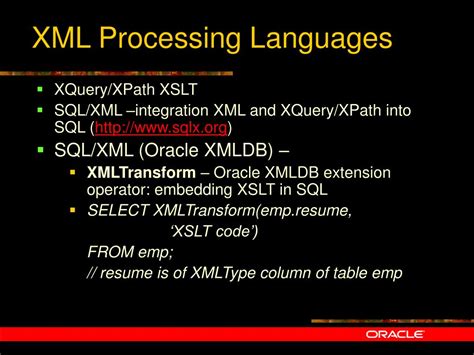 Ppt Efficient Xslt Processing In Relational Database System