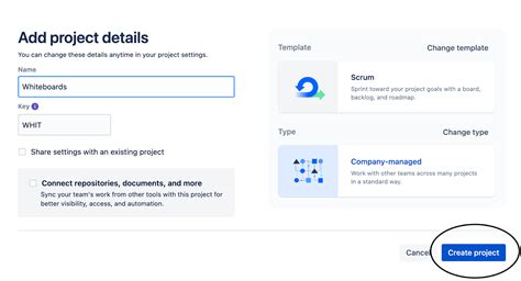 Create A New Jira Project And Visualize It On A Digital Whiteboard