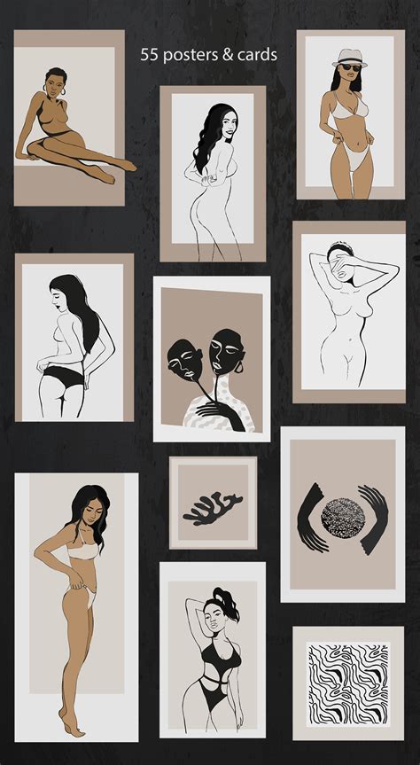 Sexy Body Abstract Set By Moving Parallels Thehungryjpeg