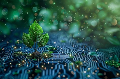 premium photo green computing technology emphasizes energy efficiency