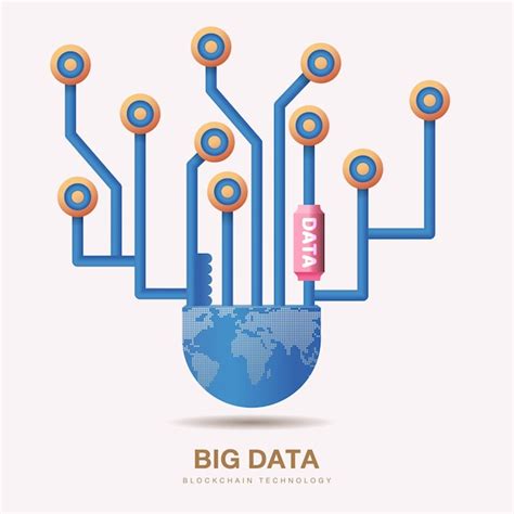 Premium Vector Big Data Analytics Solutions Blockchain Technology3d