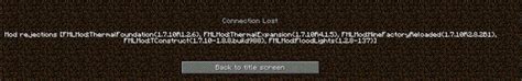 server mod rejection issue r curseforge