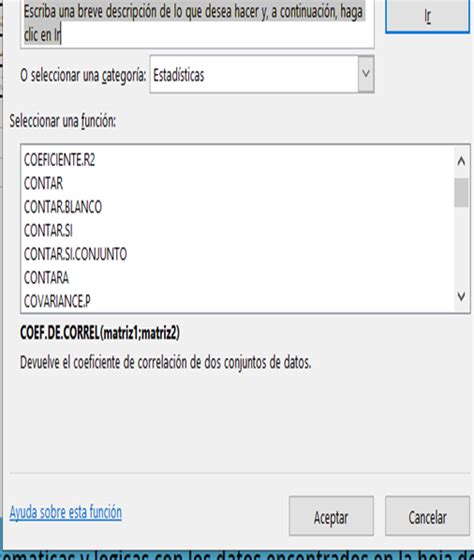 Funciones De Excel Mind Map