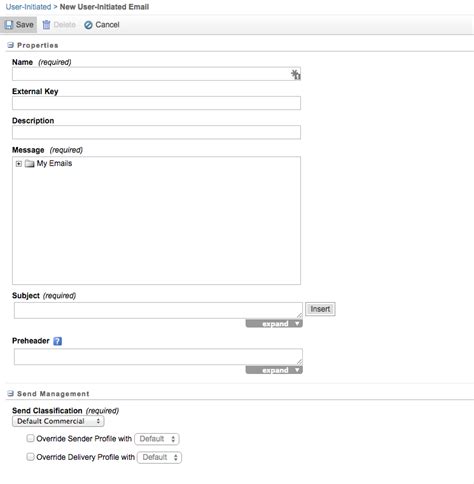 Marketing Cloud How Can I View A Send Definition After Creating It