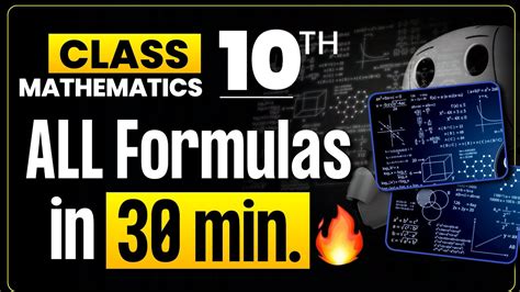 All Formulas Class 10 Math In One Video Revise Complete Formulas In 30 Min Class 10 Math