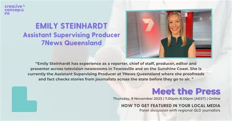 Excited To Be Taking Part In Next Weeks Meet The Press Webinar Hosted