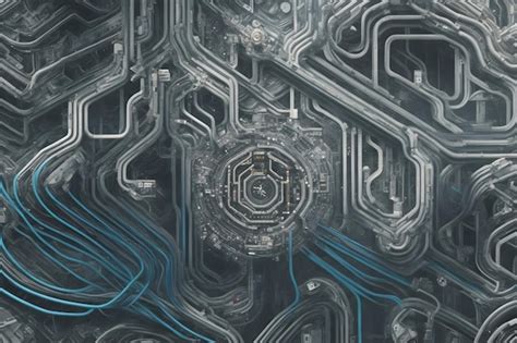Premium Photo A Complex Interwoven Pattern Of Circuitry Generated By Ai