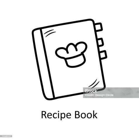 조리법 책 벡터 개요 아이콘 디자인 그림입니다 흰색 배경에 빵집 기호 Eps 10 파일 요리법에 대한 스톡 벡터 아트 및 기타 이미지 요리법 책 건강한 식생활
