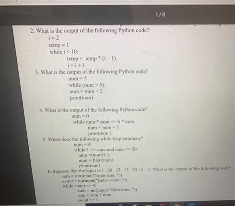 Solved 18 2 What Is The Output Of The Following Python