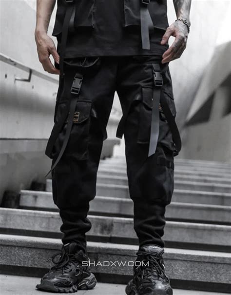 Tactical Cargo Pants With Straps Techwear