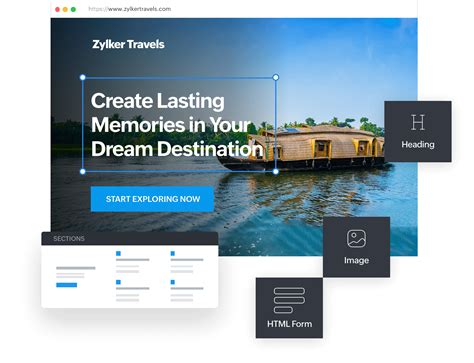what is zoho landing page