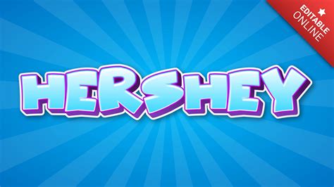 Hershey | Funny Cartoon | Text Effect Generator