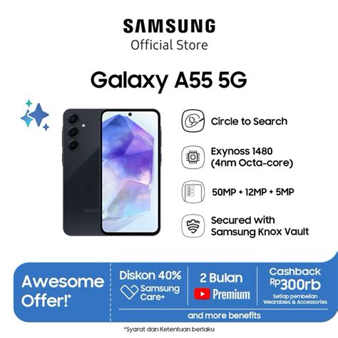 Jual SAMSUNG GALAXY A55 5G 8 256 GB SMARTPHONE Premium Series Garansi SEIN 1 Tahun Shopee