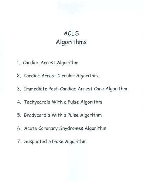 Acls Algorithms Pdf