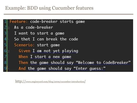 introducing bdd elements to unit testing pptx