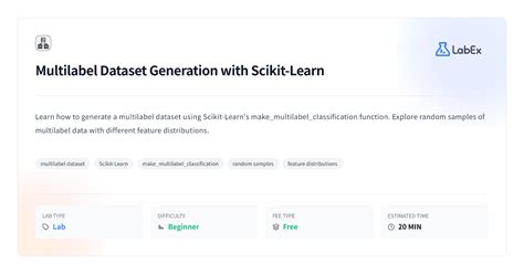 multilabel dataset generation scikit learn tutorial labex